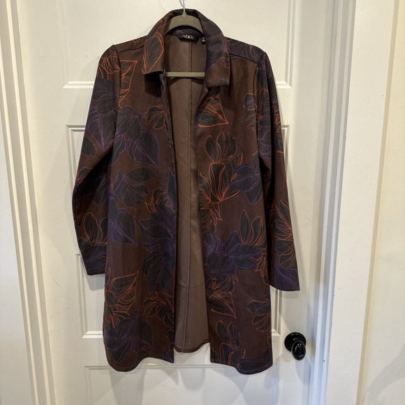 IMAN | Jackets & Coats | Womens Chic Faux Suede Jacket With Pockets ...